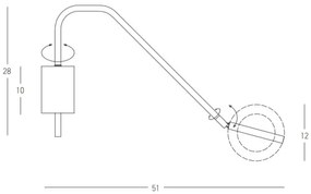 Zambelis 22042 - LED Stmívatelné nástěnné svítidlo LED/7W/230V černá