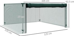 Outsunny Zahradní síť 1,25 x 1,25 m, Stan na ochranu rostlin se zipem, Ochranná síť proti hmyzu, Zelená síť na zeleninu odolná vůči větru, Ochranná s…