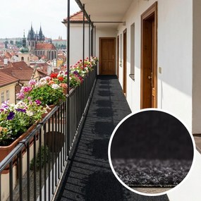 Betap, AKCE: 52x700 cm Umělá tráva Wembley jedinečná černá, šíře, černá, nopy, chodba / předsíň