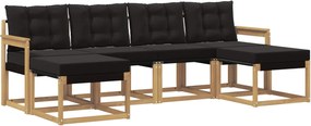 Venkovní pohovková souprava 6 ks Bílá a černá 3389734