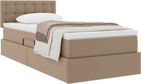 Postel s úložným prostorem a matrací Cappuccino 90 x 200 cm 3370380