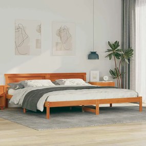 Rám postele Voskově hnědá 200 x 200 cm Masivní borové dřevo 3385747
