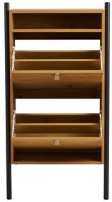 Výklopný botník v dekoru dubu v přírodní barvě 62x118x26 cm Barco – House Nordic