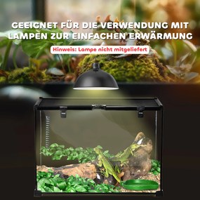 PawHut terárium pro plazy 50 x 30 x 35 cm, skleněný teráriový box pro chov plazů, kovová konstrukce | Aosom.de