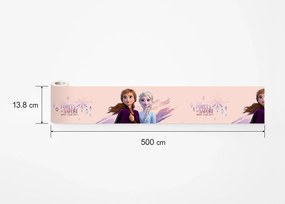 Dětská samolepící bordura na zeď Sestry z Ledového Království, Disney | 5 m x 13.8 cm | DWBD8111