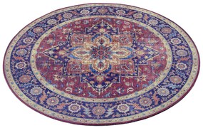 Hanse Home, Kusový koberec Asmar 104000 Plum/Red kruh, 160x160 (průměr) kruh, červená, chodba / předsíň