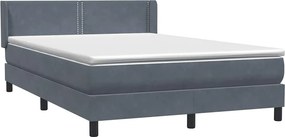 Box spring postel s matrací tmavě šedá 160x210 cm samet 3318034