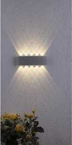 PN 9489-21 CARLO LED nástěnné svítidlo, venkovní osvětlení, stříbrná 3000K - PAUL NEUHAUS