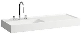 Laufen Kartell - Umyvadlo 1200x460 mm, se 3 otvory pro baterii, SaphirKeramik, s LCC, bílá H8133324001581