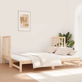 Výsuvná postel 2x (90 x 190) cm masivní borovice 3124767