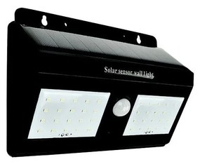 Eurolamp | LED Solární nástěnné svítidlo se senzorem LED/1,2W/3,7V 6500K IP65 | EU0093