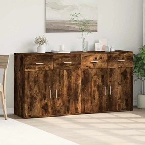 Příborníky 2 ks kouřový dub 79 x 38 x 80 cm kompozitní dřevo 3276620