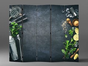 Paraván mojito ingredience Rozměr: 225 x 180 cm