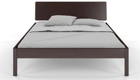 Dřevěná buková postel Visby AMMER / 90x200 cm, barva palisandr