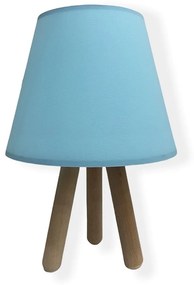 Asir | Stolní lampa WOOD 1xE27/60W/230V modrá | AS0352