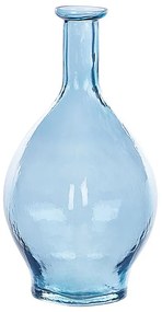 Skleněná váza na květiny 28 cm světle modrá PAKORA Beliani