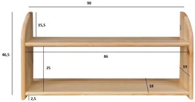 Drewmax PK110 dřevěná police masiv borovice
