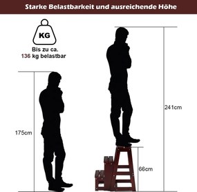 Costway Chair Ladder Žebřík Chair Stool Žebřík Stupeň Chair Stupeň skládací