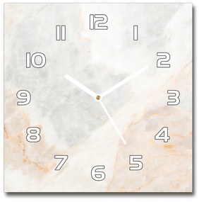 Wallmuralia Skleněné nástěnné hodiny čtverec Mramor 30x30 cm