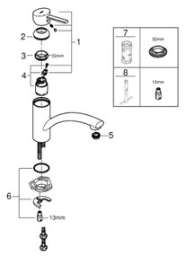 GROHE 30358000 - Dřezová baterie SWIFT 227 mm lesklý chrom