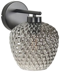 Kovová nástěnná lampa šedá SHERRY Beliani