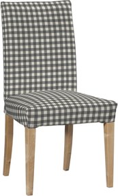 Potah na židli IKEA  Henriksdal, krátký barva šedá látka vzorované