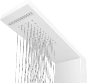 Sprchový panel set hliníkový matný bílý 142372