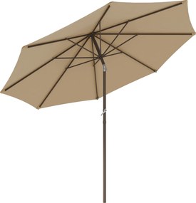 Zahradní slunečník Outsunny s kovovým rámem Ø 2,63 m, polyester 180 g/m², naklápěcí | Aosom