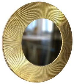 Amadeus Kulaté zrcadlo SLUNCE 50cm Zlatá barva černá patina