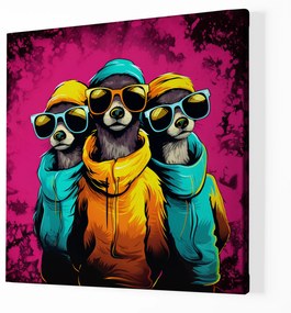 Obraz na plátně - Surikaty Gang FeelHappy.cz Velikost obrazu: 120 x 120 cm