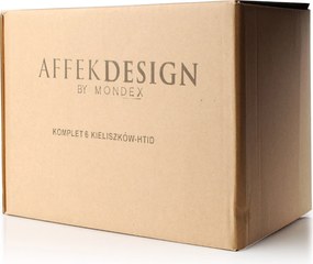 Sada 6 ks sklenic ELISE 180 ml čirá/tyrkysová