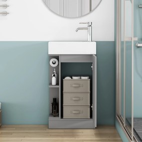 Volně stojící skříňka s umyvadlem Houseland Ruvin 46 cm šedá