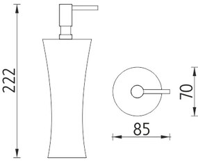 Nimco Dávkovač tekutého mýdla, pumpička plast AT 5031-60