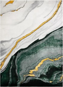 Dywany Łuszczów, AKCE: 👣🛡️80x150 cm Kusový koberec Emerald 1017 green and gold + protiskluzová úprava, zelená, kancelář