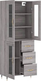 Skříň highboard šedá sonoma 69,5 x 34 x 180 cm kompozitní dřevo 3198583