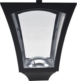 Outsunny Solární zahradní lucerna Lantern Path Light s LED 40 lumenů černá 18 x 18 x 160cm | Aosom