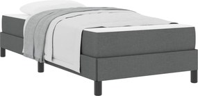 Postel s boxspringem Tmavě šedá 90 x 190 cm textil 3398452