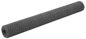 Pletivo ke kurníku ocel PVC vrstva 25 x 1,2 m šedé 143284