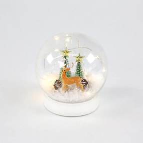 ACA DECOR Vánoční LED sněžná koule Sob - 2xAAA