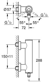 Grohe Atrio - Páková sprchová baterie, supersteel 32650DC3