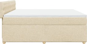 Box spring postel s matrací krémová 200x200 cm textil 3286799