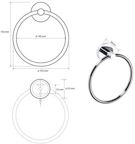 Sapho, X-ROUND E kruh, chrom, XR411
