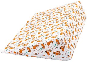Bellatex POVLAK na klínový podhlavník 80x50x20 cm Lištičky Oranžová,Bílá