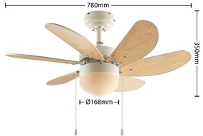 Starluna Minja stropní ventilátor buk/bílá