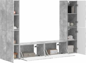 Sestava TV skříněk 6 ks Betonově šedá Kompozitní dřevo 3409108