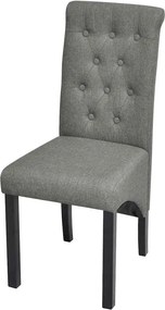 Jídelní židle 2 ks světle šedé textil 242222