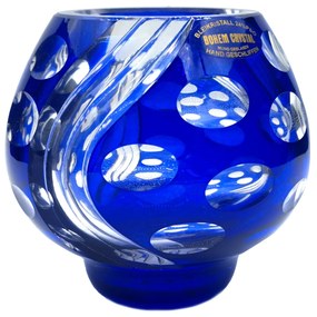 Svícen Globe barevný na čajovou svíčku 10 cm - Modrá