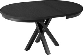 Jídelní stůl MALUMI MM-12 | rozkládací | Ø 100 cm | černá