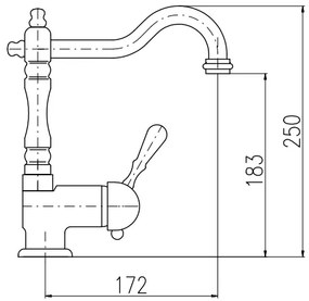 Vodovodní baterie dřezová Slezák RAV Labe L508/8CMAT L508.0/8CMAT - flexi 3/8, černá