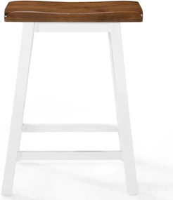 Barové stoličky 2 ks z masivního dřeva | 45x23x60 cm